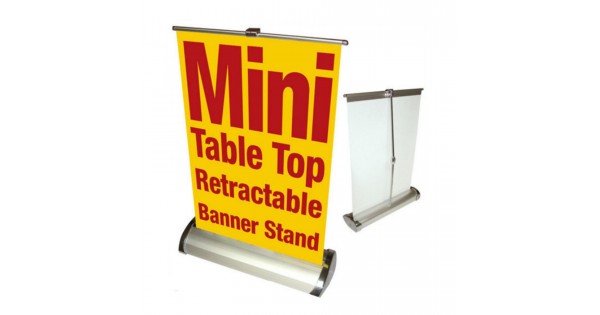 Table Top Mini Roll Up Banner - A4 Size with Logo - Bravamarketing.com ...