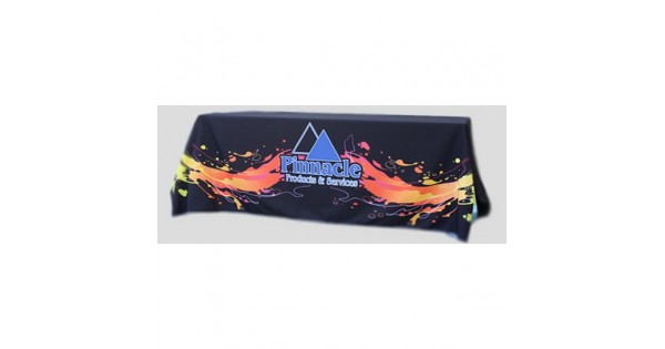 Rush 24 Hour 8 Foot Trade Show Table Throw/Cloth - 4 Sided with Logo ...