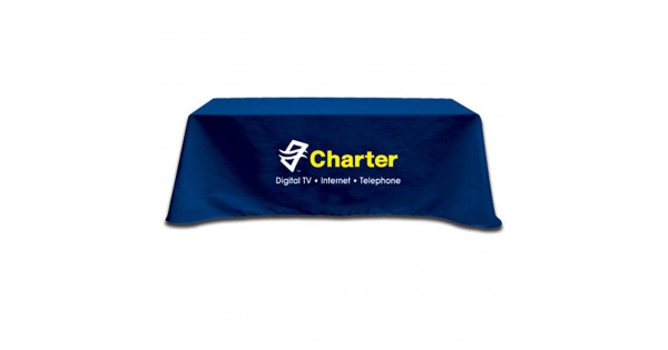 Flat 4-sided Table Cover - fits 8' standard table: Poly-Cotton with ...