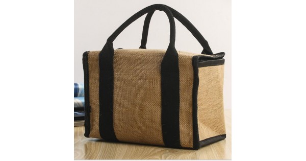Large Volume Reusable Insulated Jute Bag with Logo - Bravamarketing.com ...