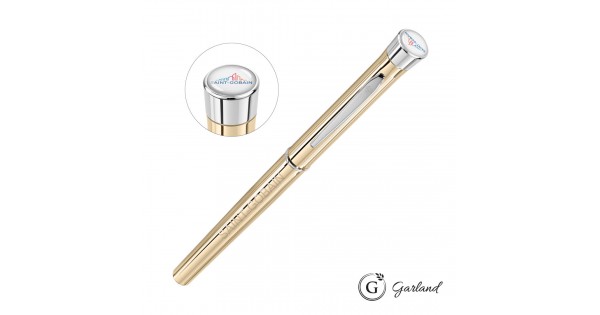 Logo Branded Garland Signature Custom Rollerball Pen - Gold ...