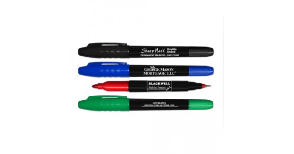 Custom Imprinted Double Ended Sharp Mark Fine & Medium Tip Permanent ...