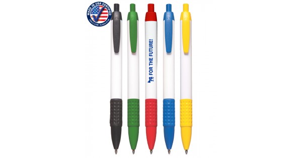 Logo Branded Certified USA Made - Wide Body Click Pen with Colored Trim ...