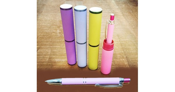Custom Engraved Aluminum Pen with Tube Carrier - Bravamarketing.com ...