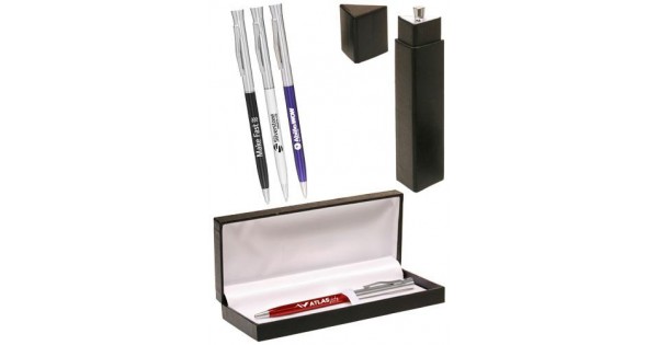Slim Metal Hotel Pens Gift Set Custom Engraved - Bravamarketing.com ...