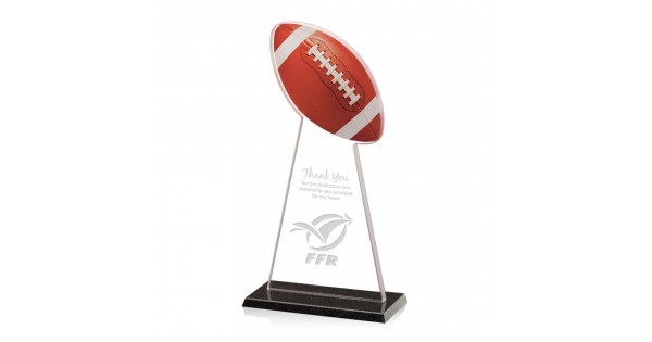 Football Tower - Starfire/Granite 11" with Logo - Bravamarketing.com ...