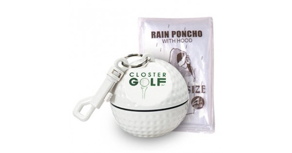 Rain Poncho in Golf Ball Sport Safe w/ Clip with Logo - Bravamarketing ...