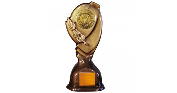 Stock Classic 10" Trophy with 2" Badminton Coin and Engraving Plate ...