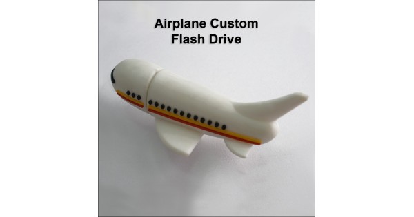 Airplane Custom Flash Drive - 4 GB Memory with Logo - Bravamarketing ...