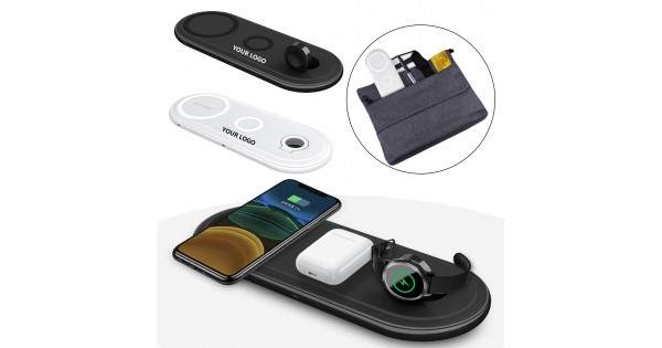 Personalized 3 in 1 Wireless Charger - Bravamarketing.com | Cell Phone ...
